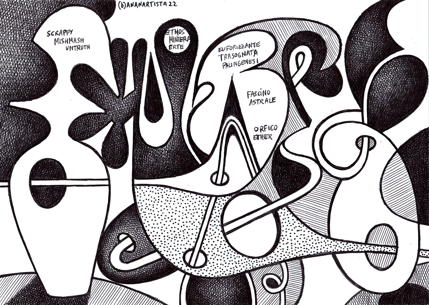 Orfico Ether (Visual Brain Teaser) N° 9883 – (b)ananartista® Sbuffuff
